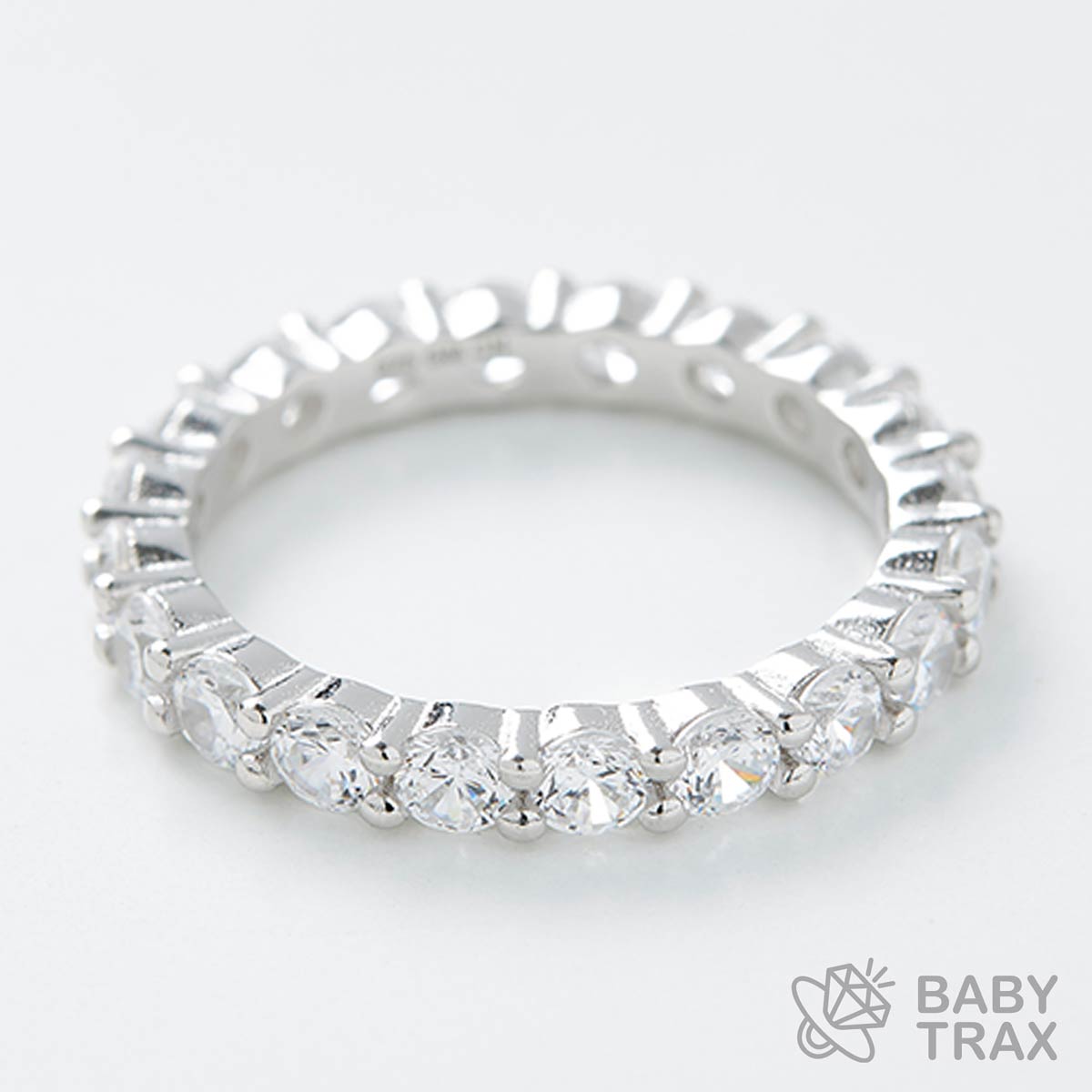 エタニティーリング 14号 WG 925silver ジルコニア長さ014mm 幅3mm 4RG24 & BABY TRAX(ベイビー ...